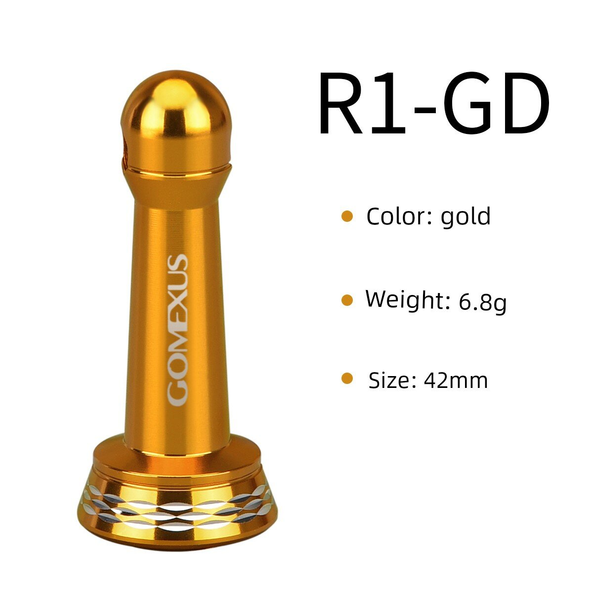 Gomexus R1GD 42 мм балансировочный стержень для рыболовных катушек - Золотой, вес 6.8 г