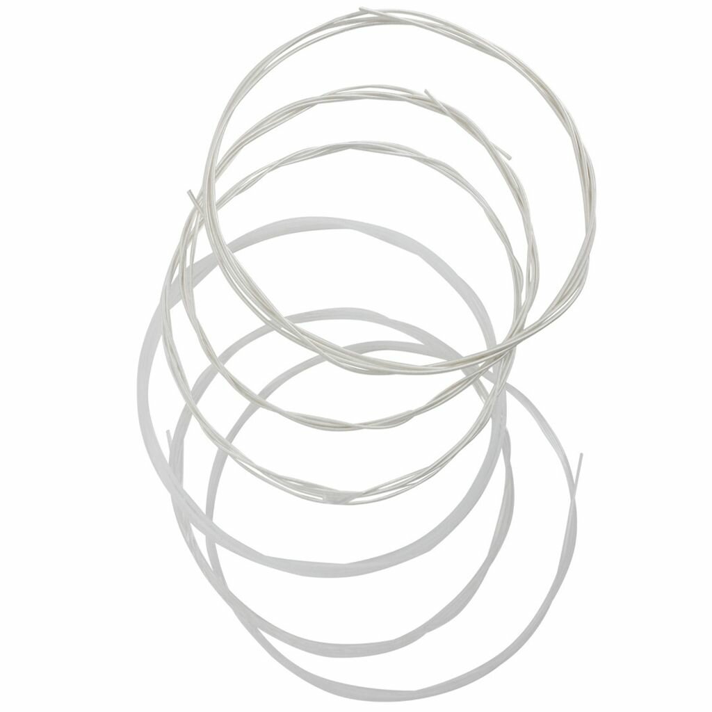 Аксессуар для струнных, Натяжные струны для классической гитары из прозрачного нейлона с серебряным покрытием C660, 6 шт.