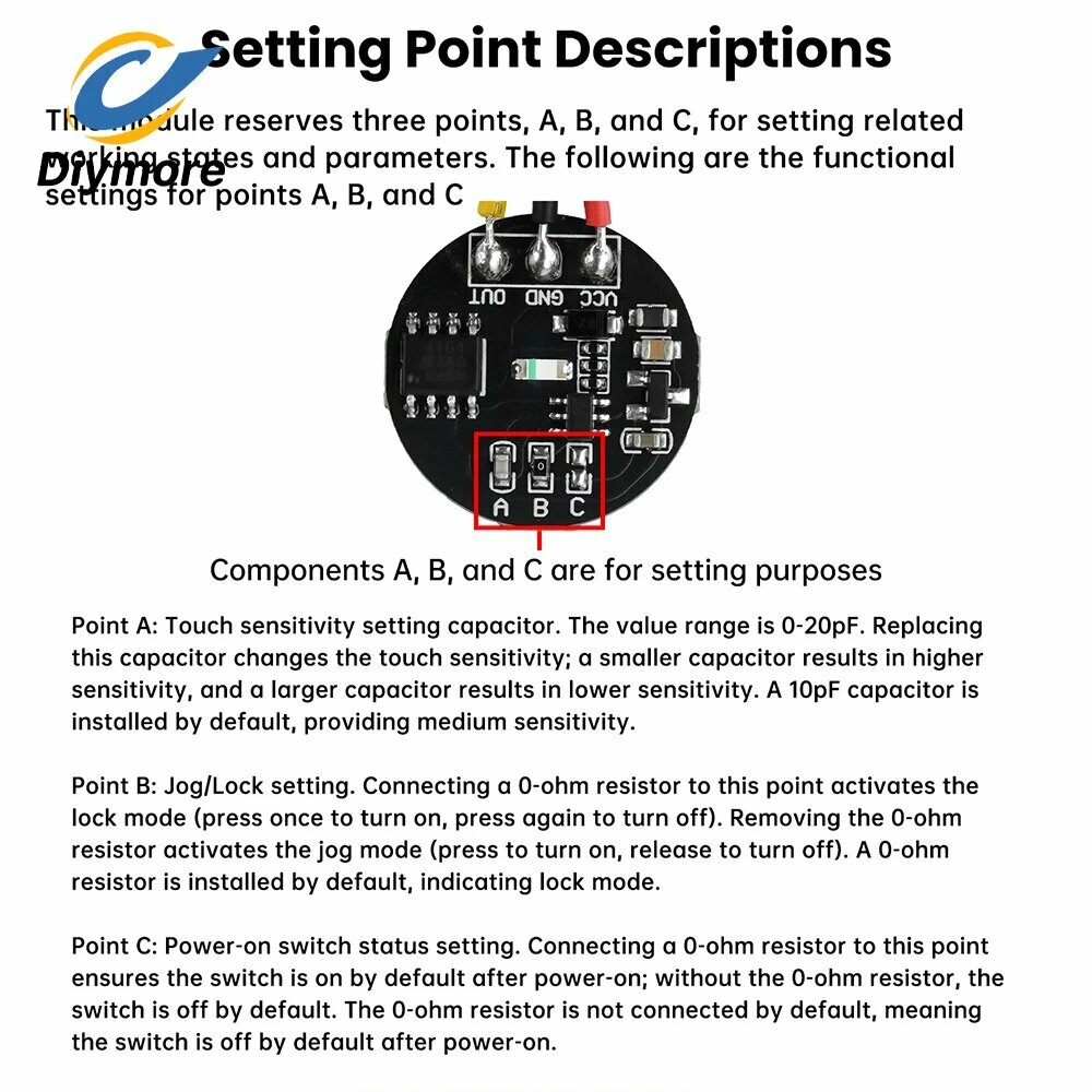Capacitive Touch Switch Module 10A diymore — фото 1