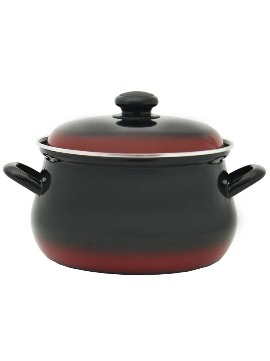 Кастрюля эмалированная Лысьвенские эмали Южанка, с крышкой, 4,5 л