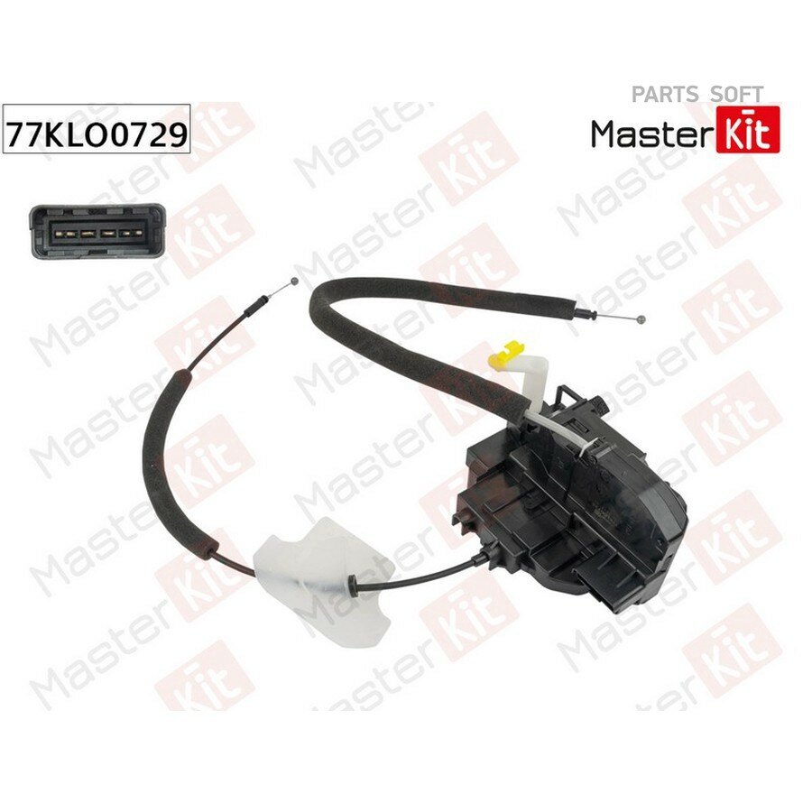 MASTERKIT 77KLO0729 замок двери передней левой!\ Nissan Qashqai J10 06-13
