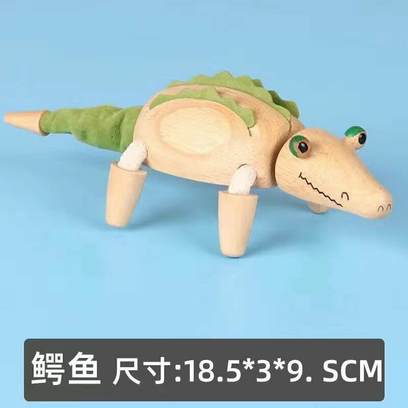 Современные минималистичные деревянные фигурки животных, имитированные шарнирные модели животных, экологически чистые куклы из массива дерева, детские деревянные игрушки.