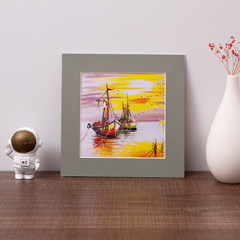 Горячая распродажаСпециальная бумажная рамка для масляной пастели, квадратная маленькая фоторамка с подставкой, альбом для хранения картин масляной пастелью, бумажная рамка для фотографий.