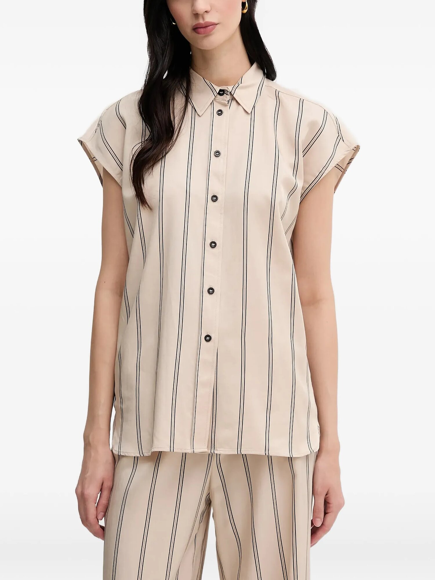 Топ Striped buttoned top