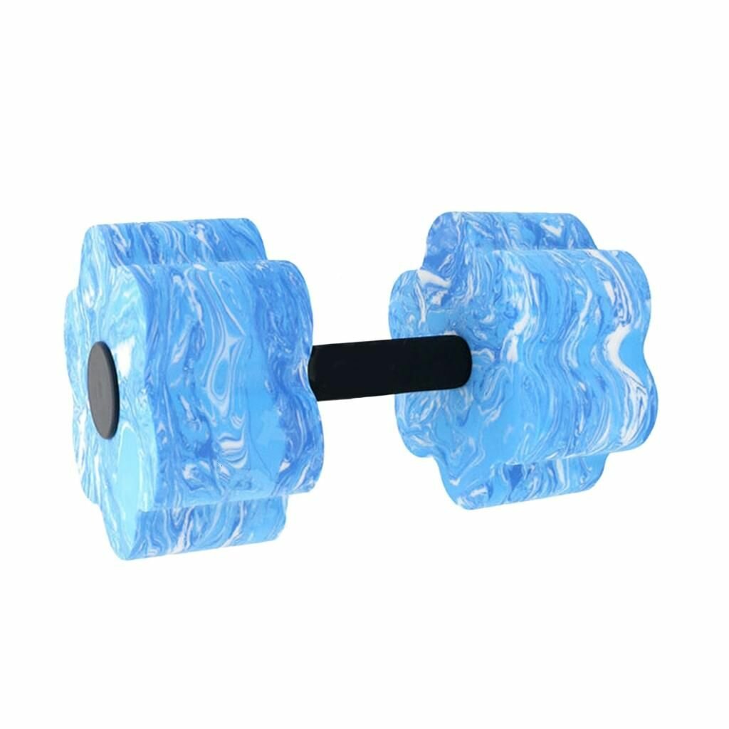 Водные гантели для бассейна, синий и белый
