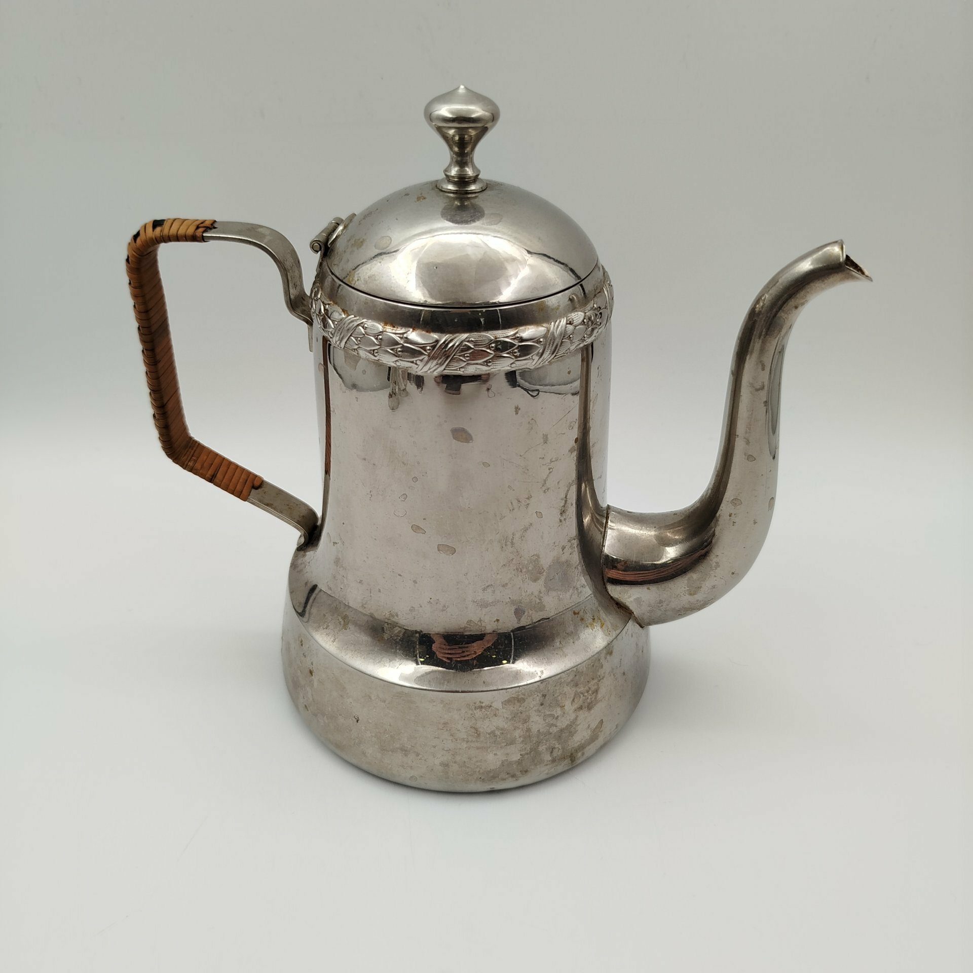 Кофейник, Berliner Metallwarenfabrik HA Jürst & Co AG, металл, серебрение, дерево, Германия, 1900-1930 гг.