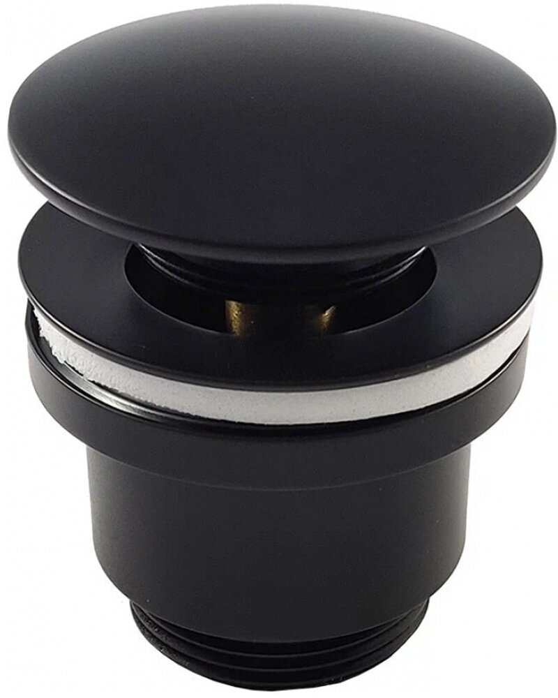 Донный клапан для раковины Frap F62-7, автомат, без перелива, черный