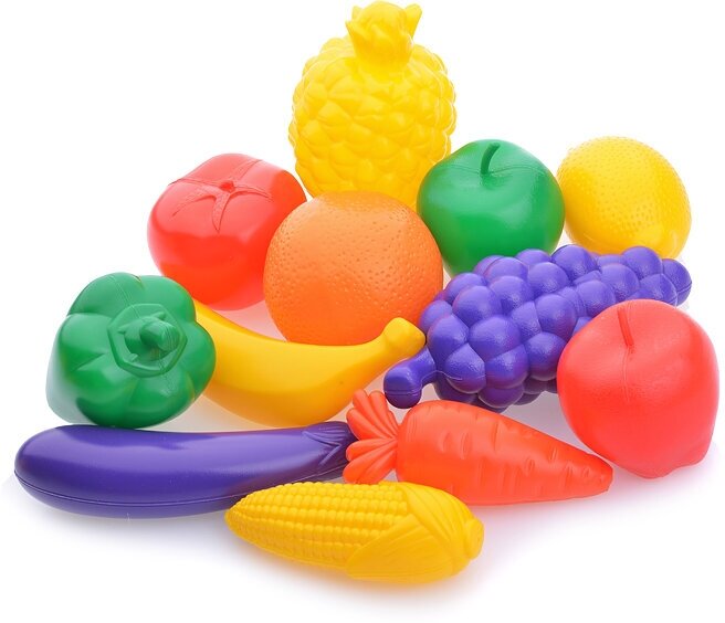 Набор Овощи, фрукты 12 шт. в сетке, 17х12х15см