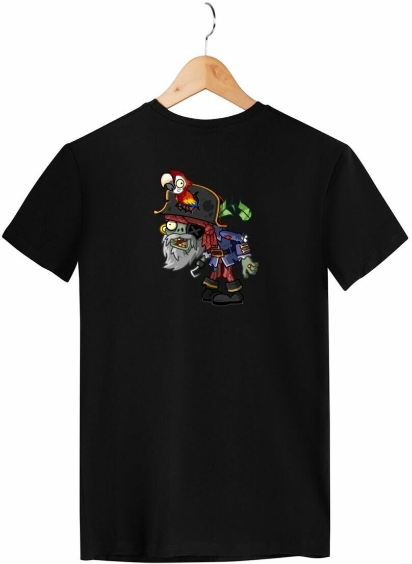 Футболка Зомби Против Растений Пират Попугай