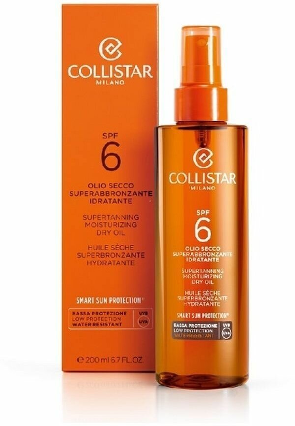 Collistar Supertanning Dry Oil SPF 6/Collistar Водостойкое сухое масло для интенсивного загара 200 мл