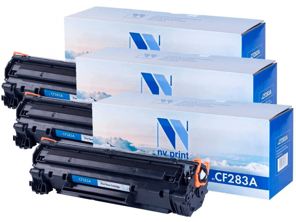 Комплект картриджей для лазерного принтера NVP NV-CF283A-SET3