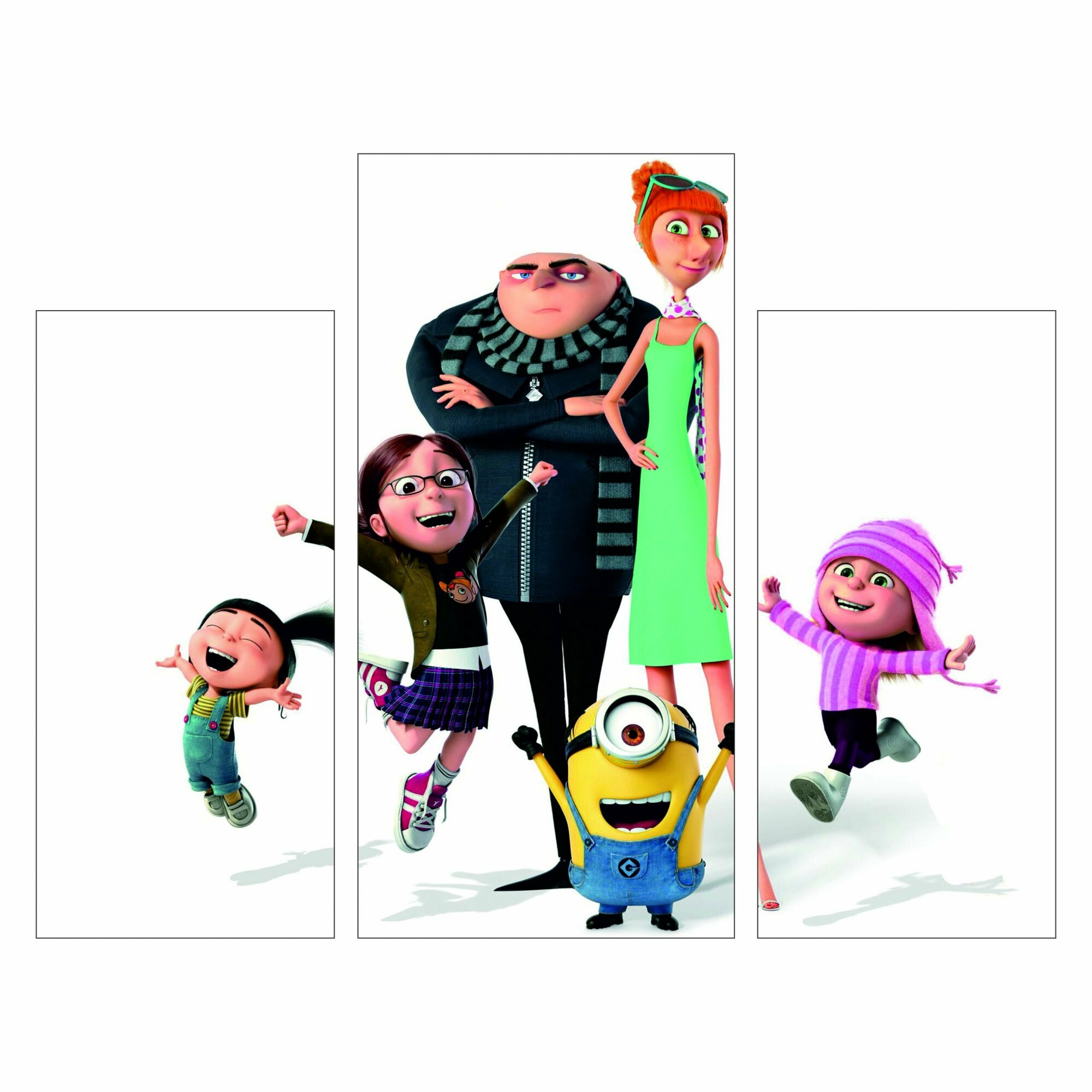 Модульная картина "Гадкий Я" (Размер:100х80см (28х60,38х80,28х60))