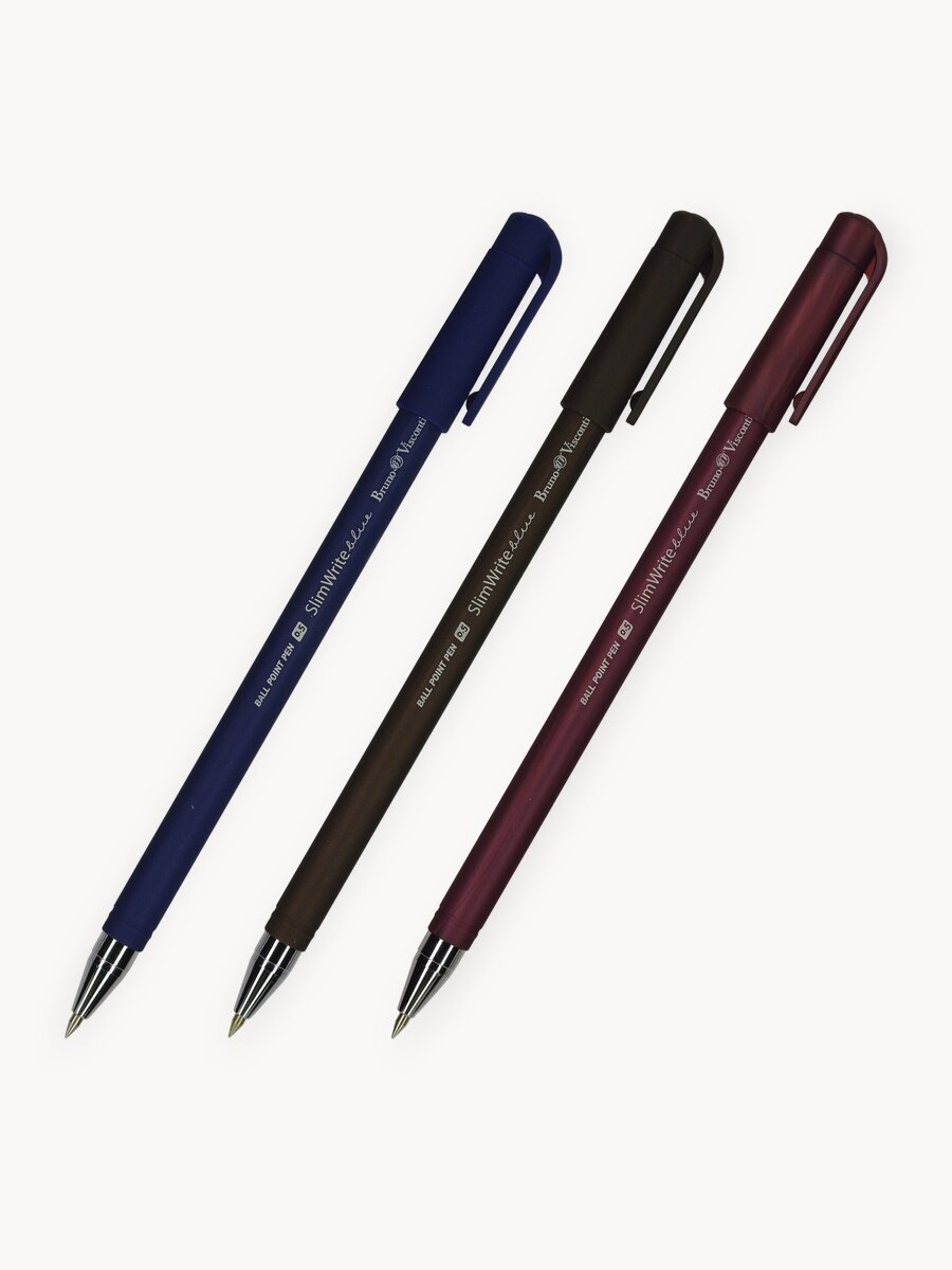 Ручкa BrunoVisconti, шариковая, 0.5 мм, синяя, SlimWrite. ORIGINAL, Арт. 20-0006