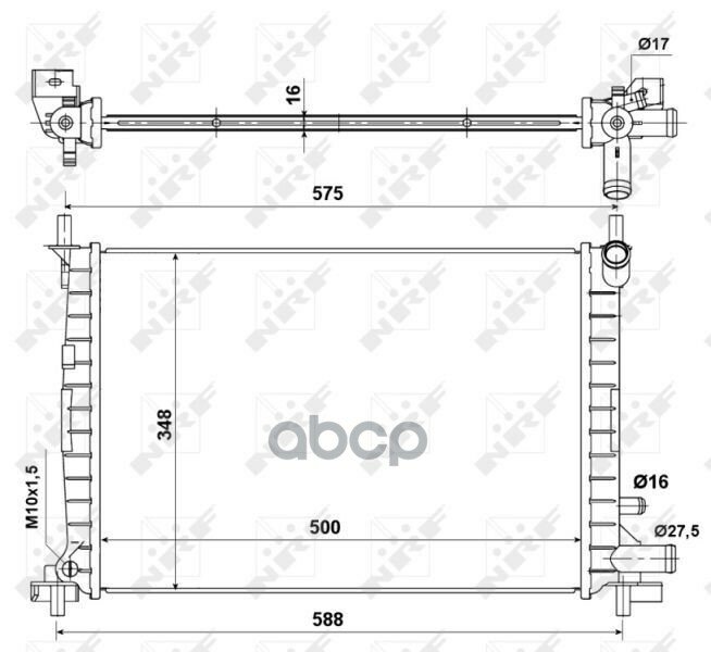Радиатор системы охлаждения FORD Courier (Fiesta) 95- NRF арт. 50130A