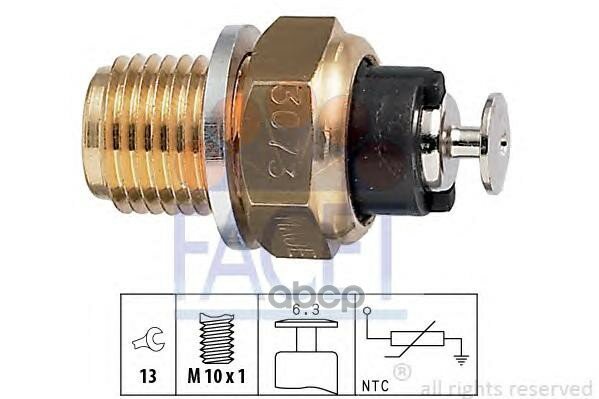 Датчик температуры AUDI 100 III 1.8 Facet арт. 73073