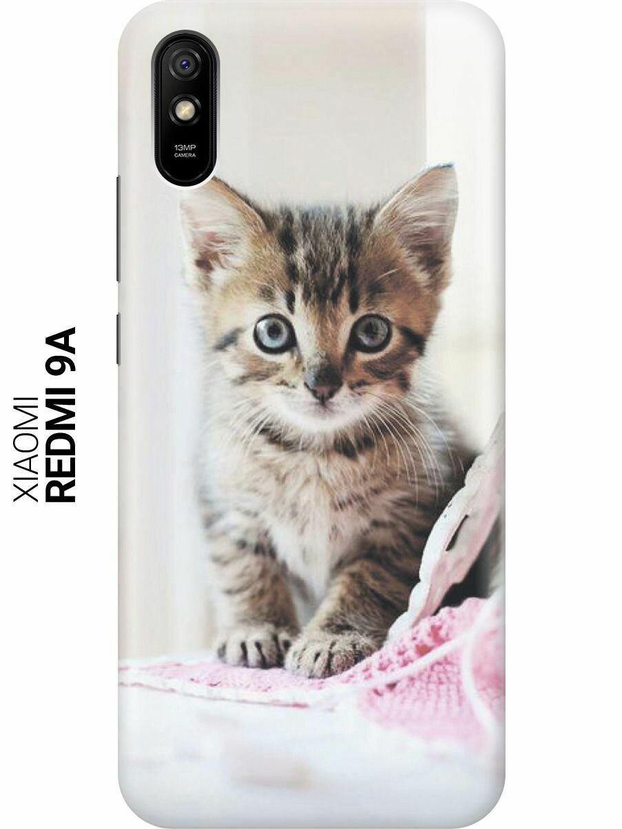 Силиконовый чехол на Xiaomi Redmi 9A, Сяоми Редми 9А с принтом "Милый котенок"
