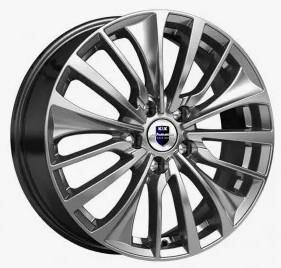 Диск автомобильный литой КиК Flanker 17x6.5 5x112 et38 dia57.1 Серый тёмный глянцевый