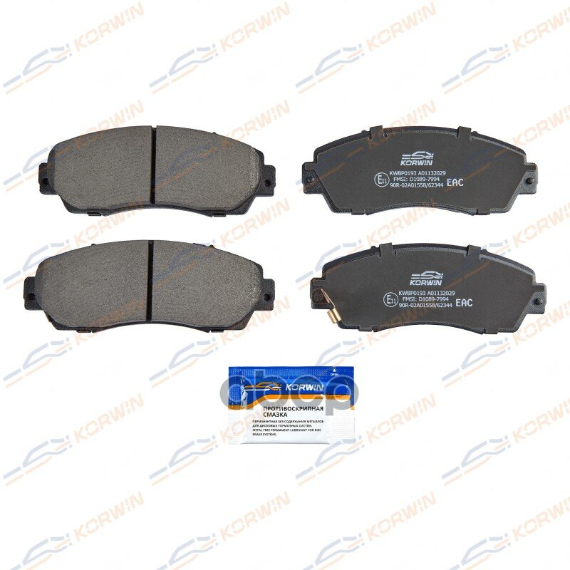Колодки тормозные перед. Honda Accord VIII 08-/CR-V III-IV 06-/Haval F7/F7X 18- KORWIN арт. KWBP0193