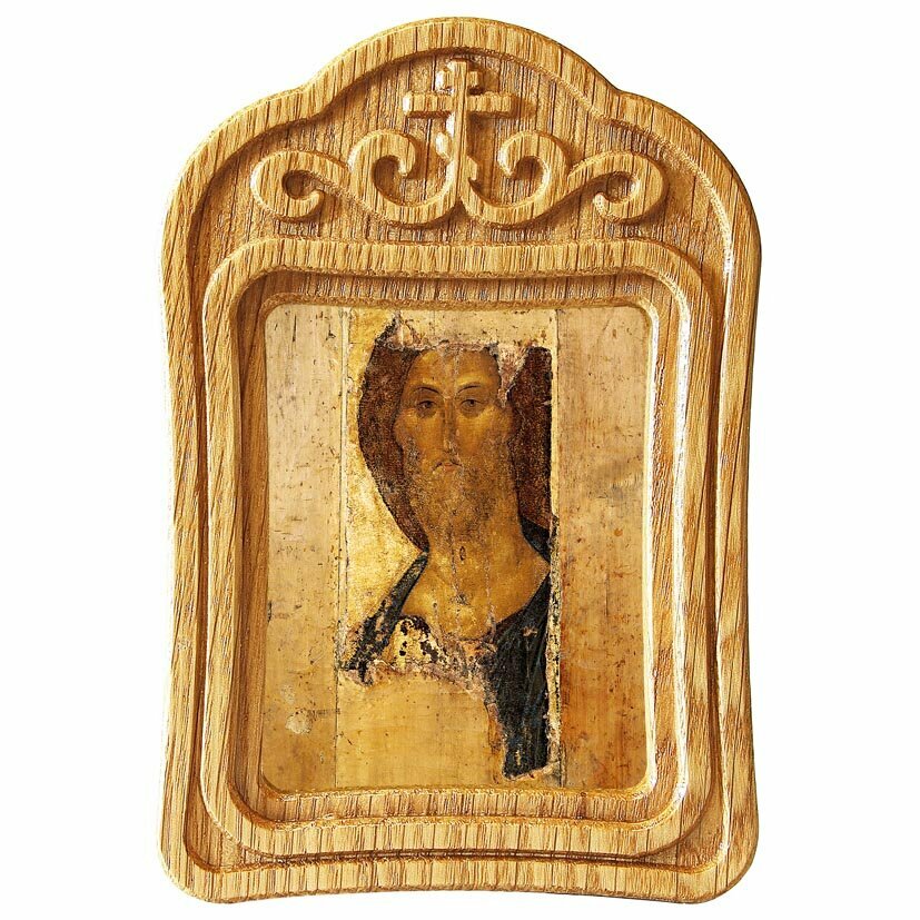 Спас Вседержитель, Андрей Рублев, 1410 г, икона в резной деревянной рамке