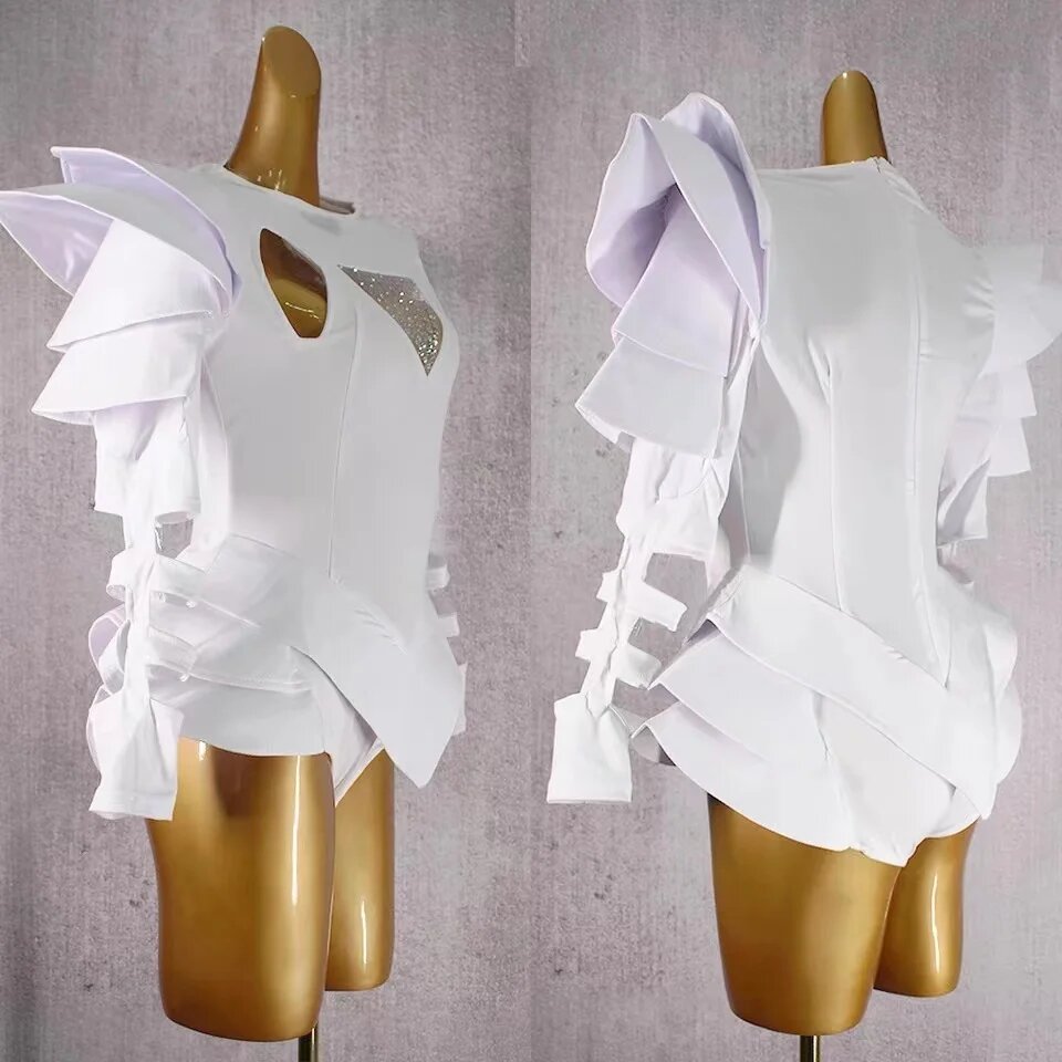 Танцевальное боди GOGO из хлопка, акрила и полиэстера для женщин S