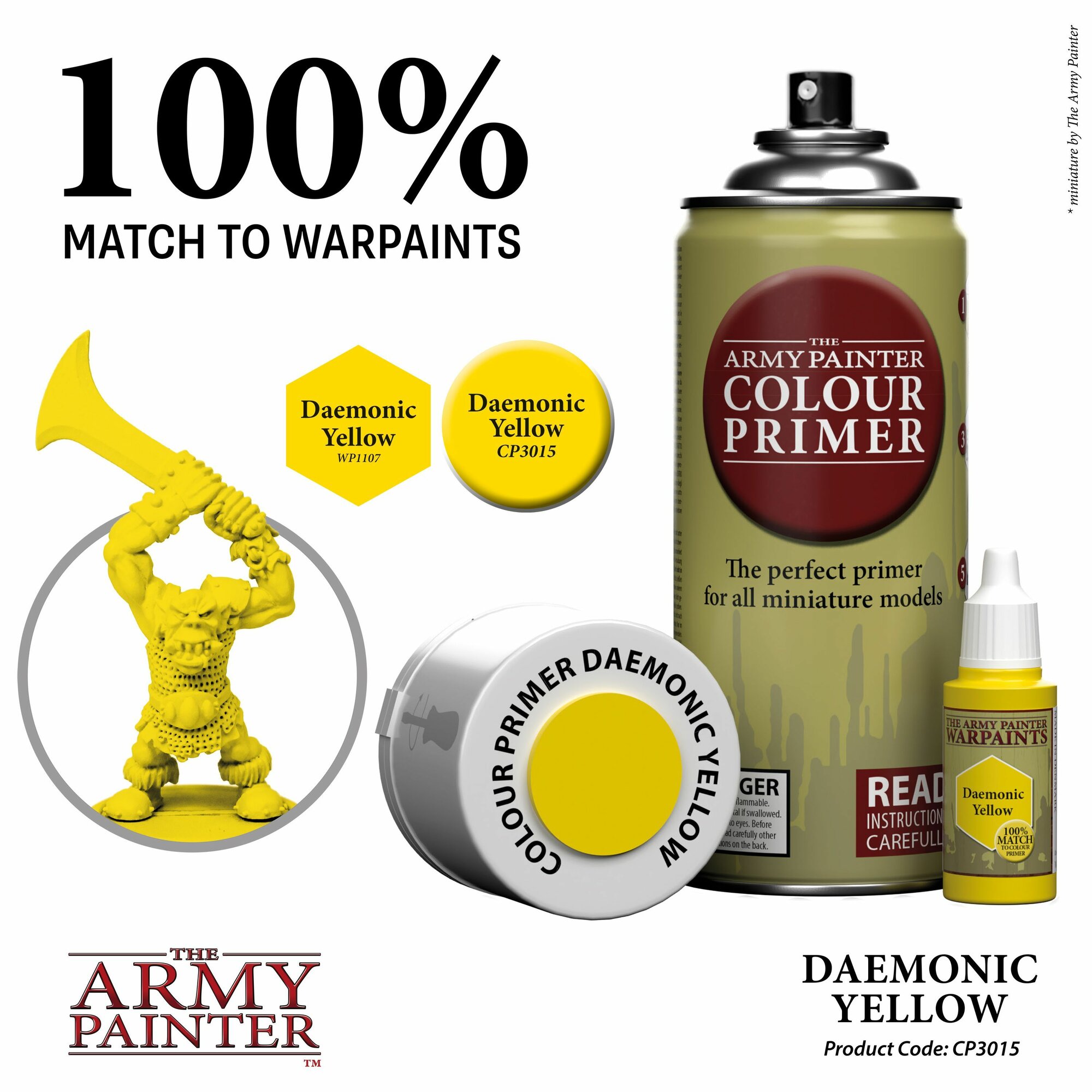 Акриловая краска-спрей для моделей Army Painter - Daemonic Yellow — фото 1