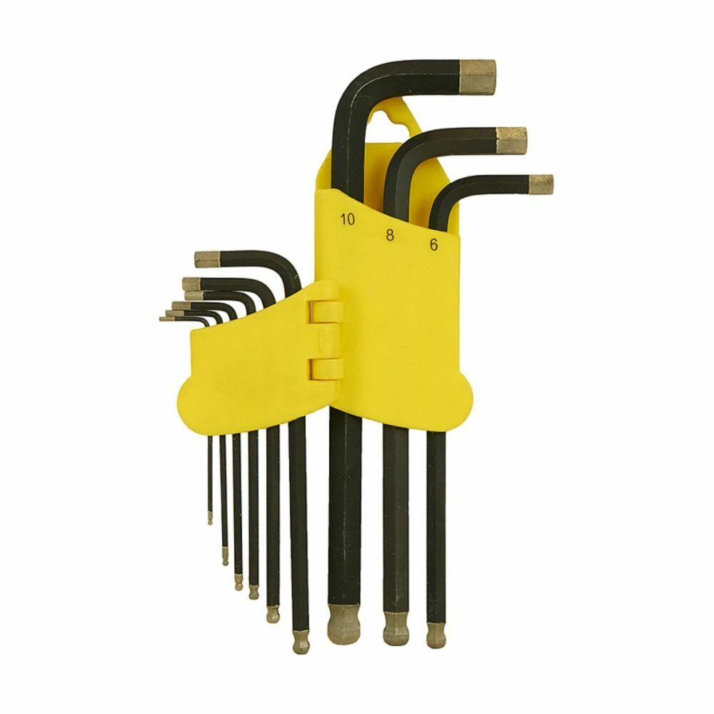 Набор шестигранных ключей 1, 5-10 мм 9 шт. Hanskonner HK1045-04-9-L