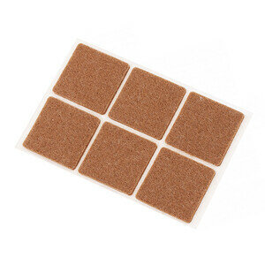 Подпятник фетровый 35х35 мм самоклеящийся темный (6 шт.)