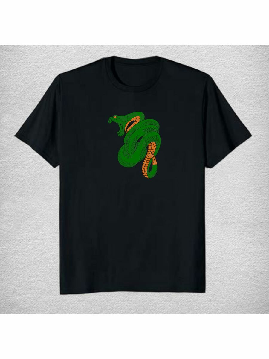 Футболка кобра зеленая