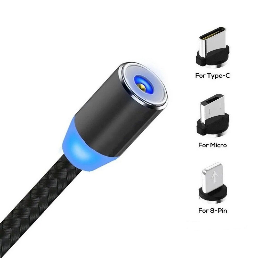 Кабель USB 3 в 1 iPh + Micro USB + Type-C MС-04 USB черный