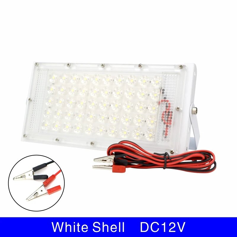 Светодиодный прожектор 12В, белый, White Shell DC12V