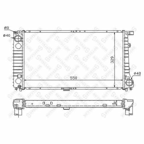 Основной радиатор (двигателя) Stellox 1025568SX для BMW 5 серия E34, 7 серия E32, Z1