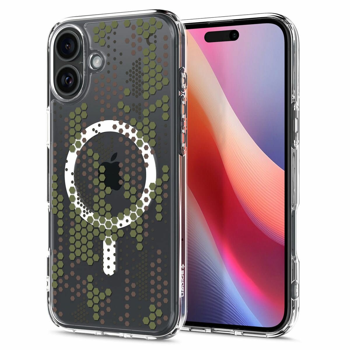 Чехол SPIGEN для iPhone 16 - Ultra Hybrid MagSafe - Прозрачный Камуфляж - ACS08210