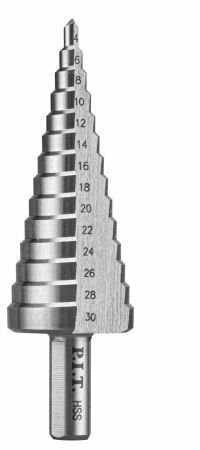 Сверло ступенчатое P.I.T. 4-30мм 14 ступеней(AMED08-0430)