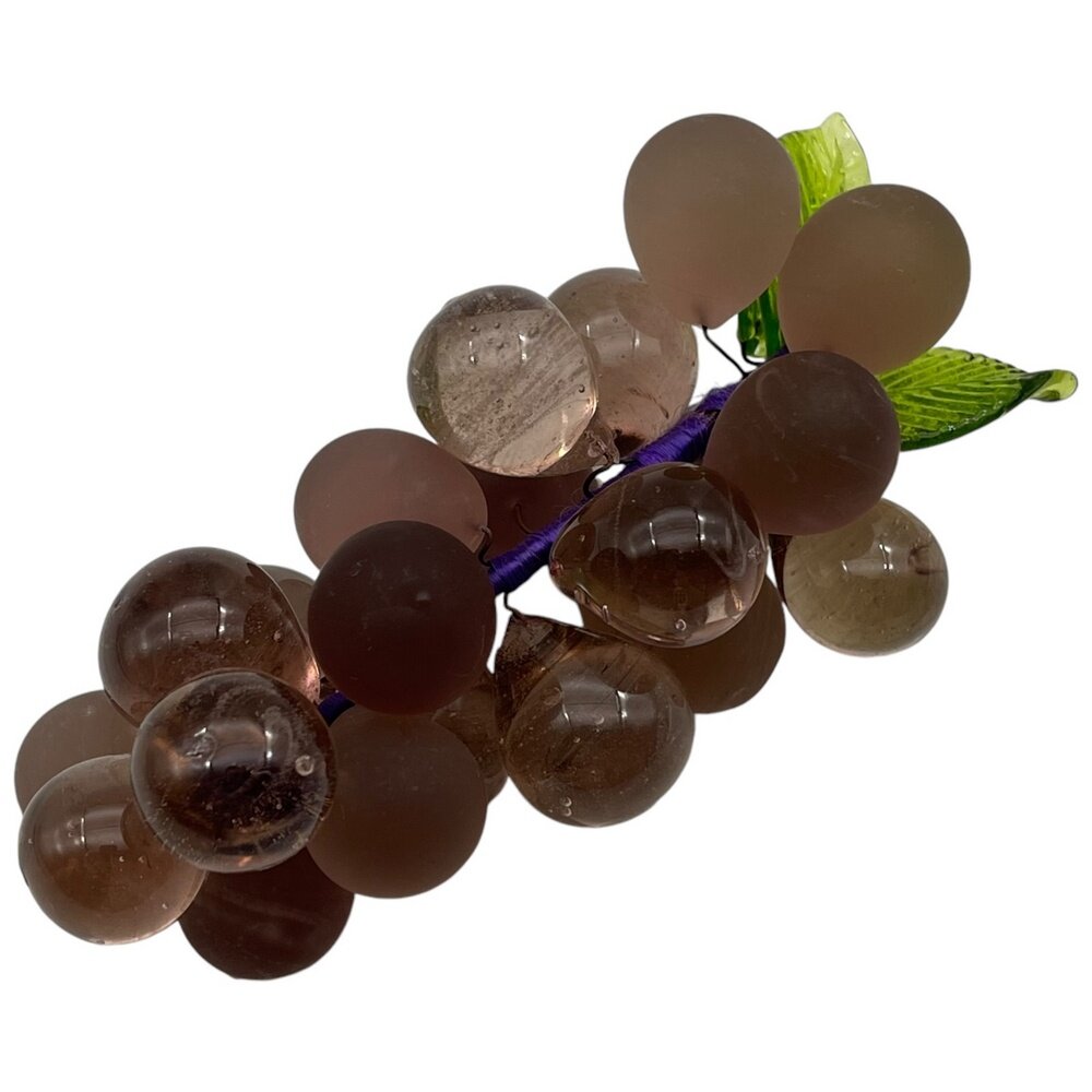 Виноград (сиреневый) гроздь (20 ягод,) 13 см, стекло венецианское, 1980-1990 гг, Murano, Италия