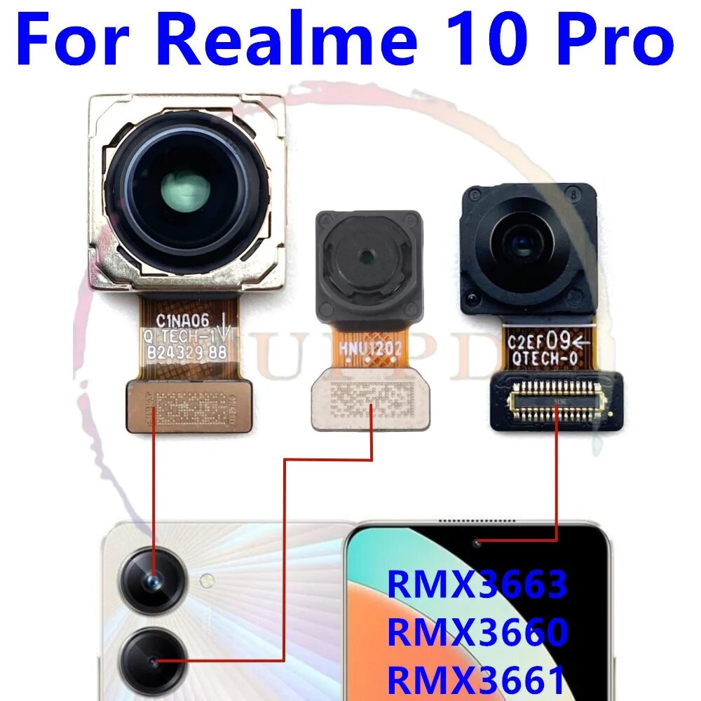 Задняя камера для Realme 10 Pro + 10Pro RMX3630 оригинальный модуль Mian для задней 10 Pro Full Set