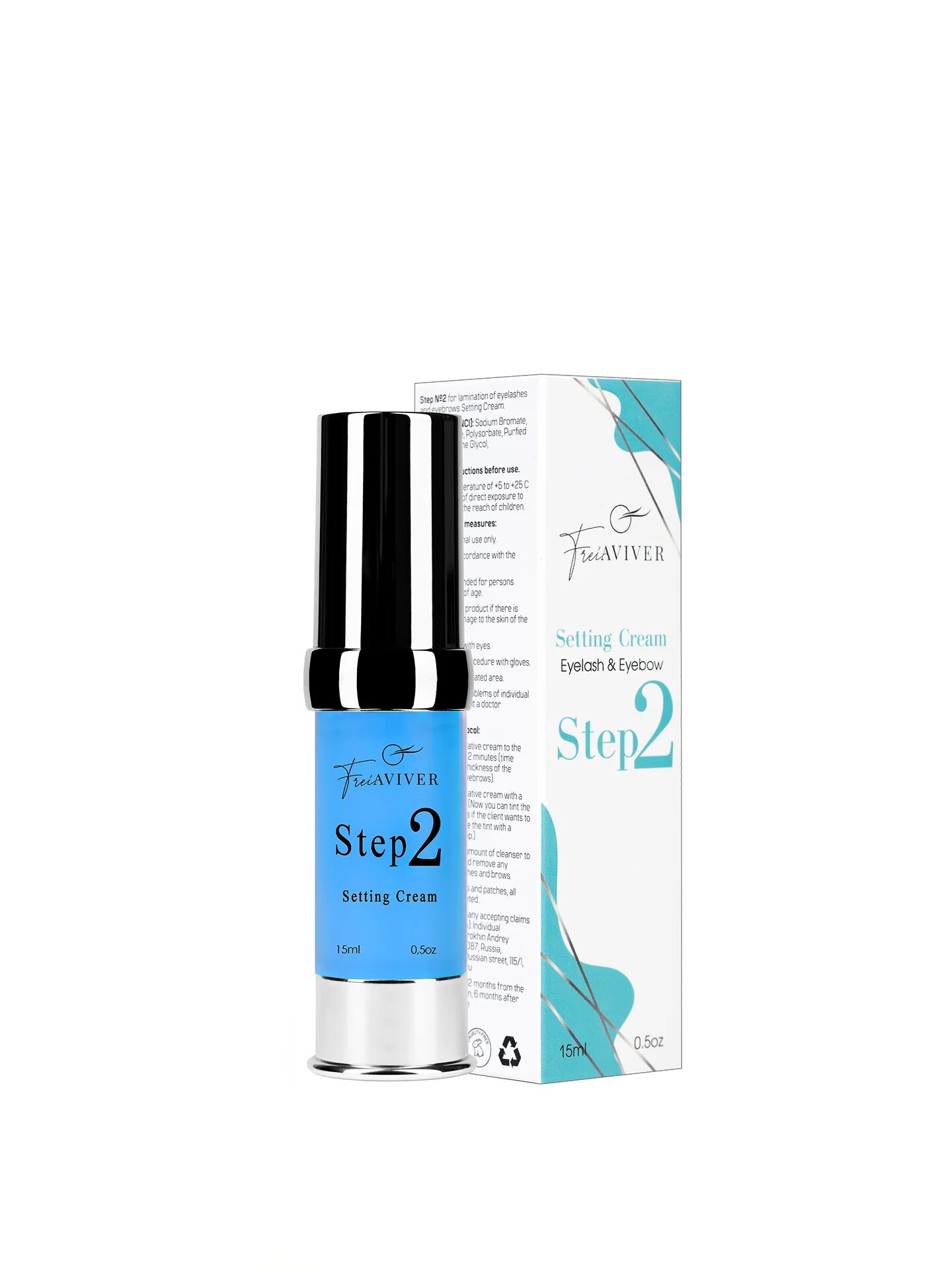 Состав № 2 для ламинирования ресниц и бровей FreiAVIVER Setting Cream, 15 ml