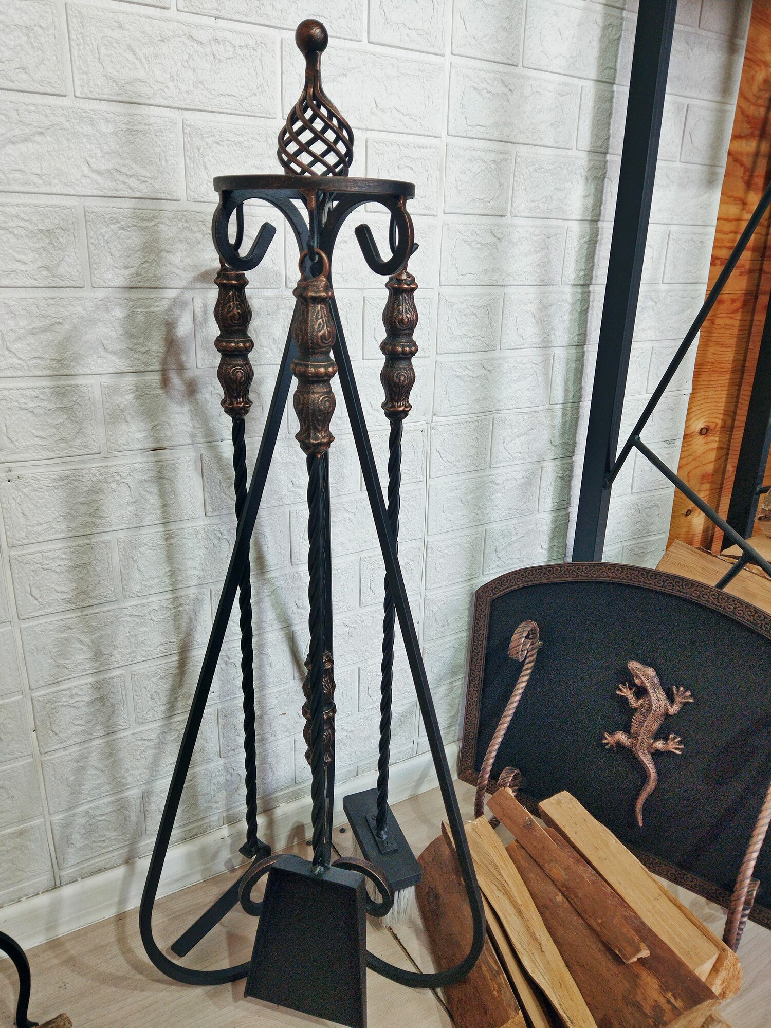 Набор для камина "Сатурн" на 3 предмета