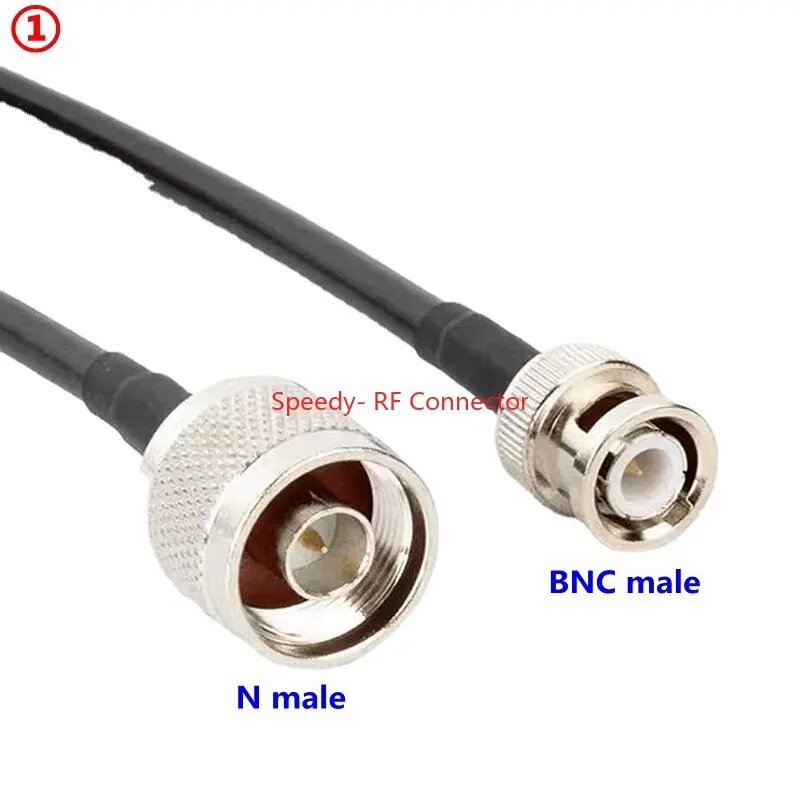 Кабель RG58 N-male - BNC male, 30cm, type1-1pcs