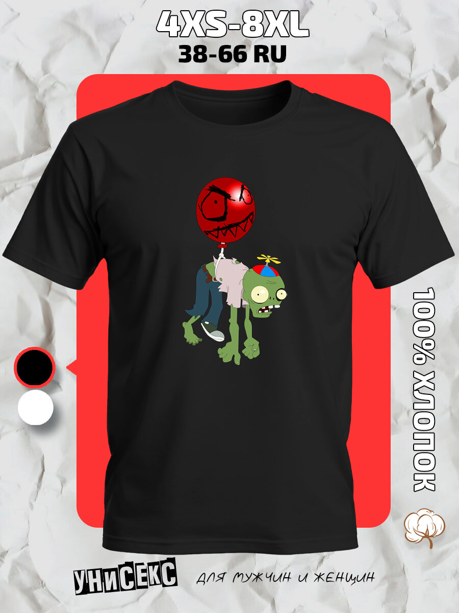 Футболка с принтом Растения Против Зомби