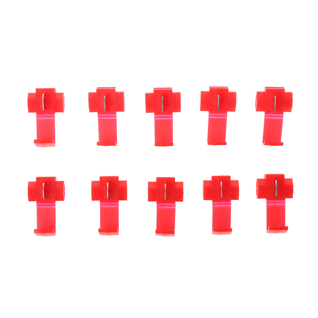 10шт 2-Контактный разъем для Т-Образных Проводов Кабельные Разъемы Обжимные Клеммы