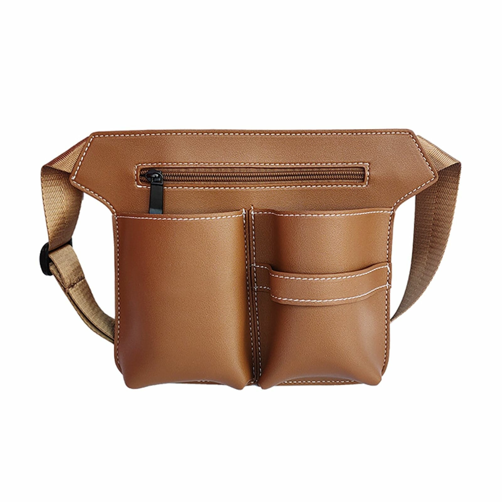 (1шт) Поясная сумка парикмахера-стилиста, сумка для парикмахерских ножниц, Набор для стрижки большой емкости-Хаки