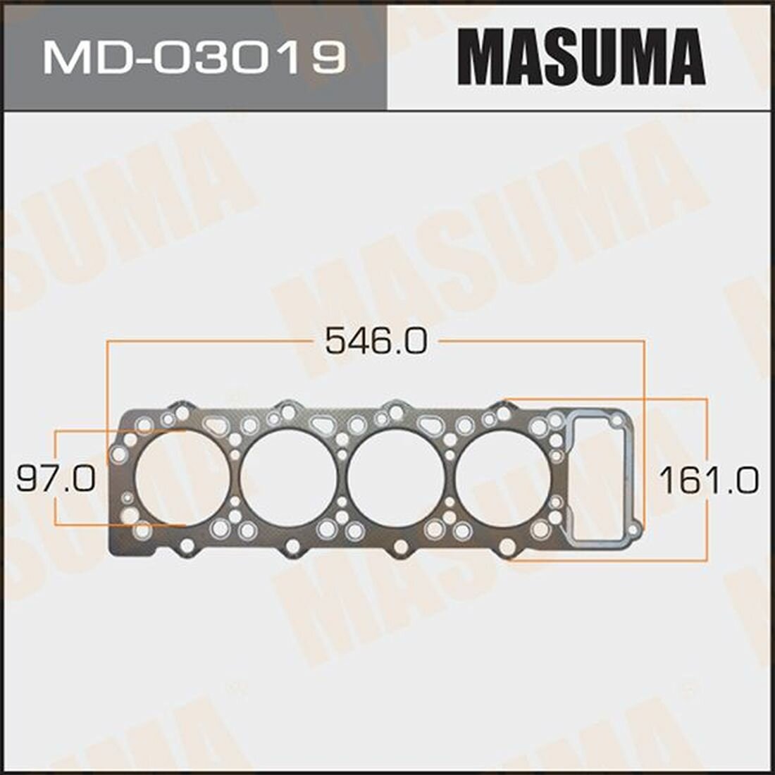 Прокладка ГБЦ (графит-эластомер) Masuma толщина 1,60 мм MD-03019 1шт.