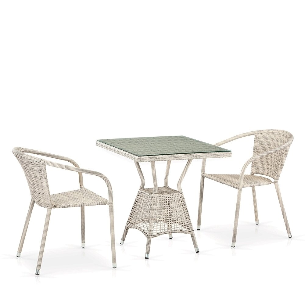 Комплект мебели 2+1 T706/Y137C-W85-70x70 2Pcs Latte (Afina Garden)