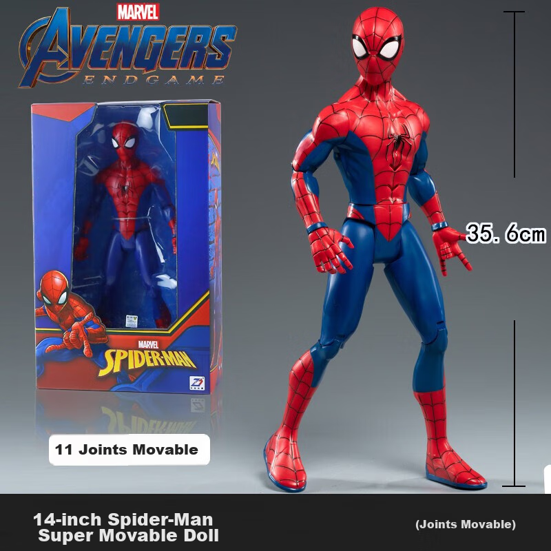 Marvel 14-дюймовый классический Спайдер-Мен с подвижными суставами подарок на день рождения для мальчика