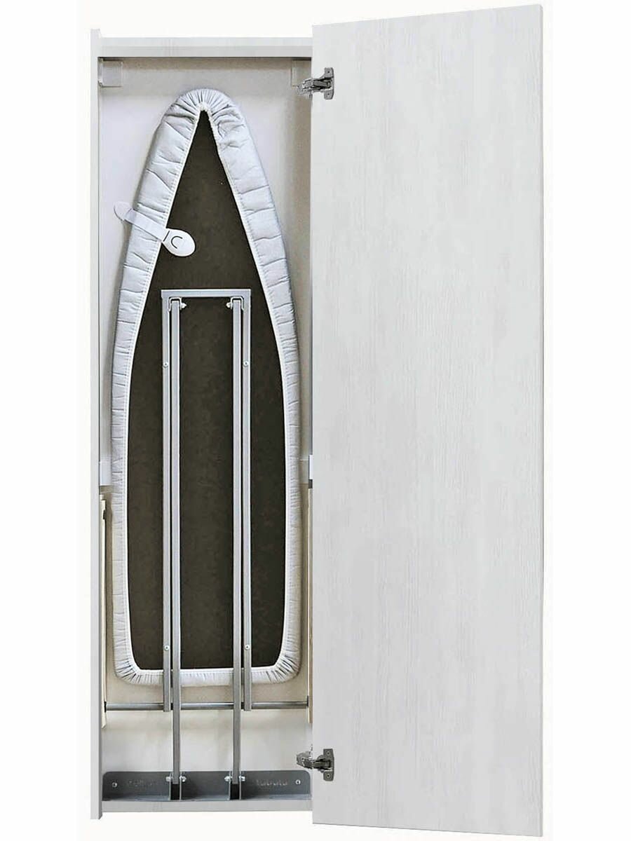 Встроенная гладильная доска Табула L (зеркало), Выбеленный дуб распашная право