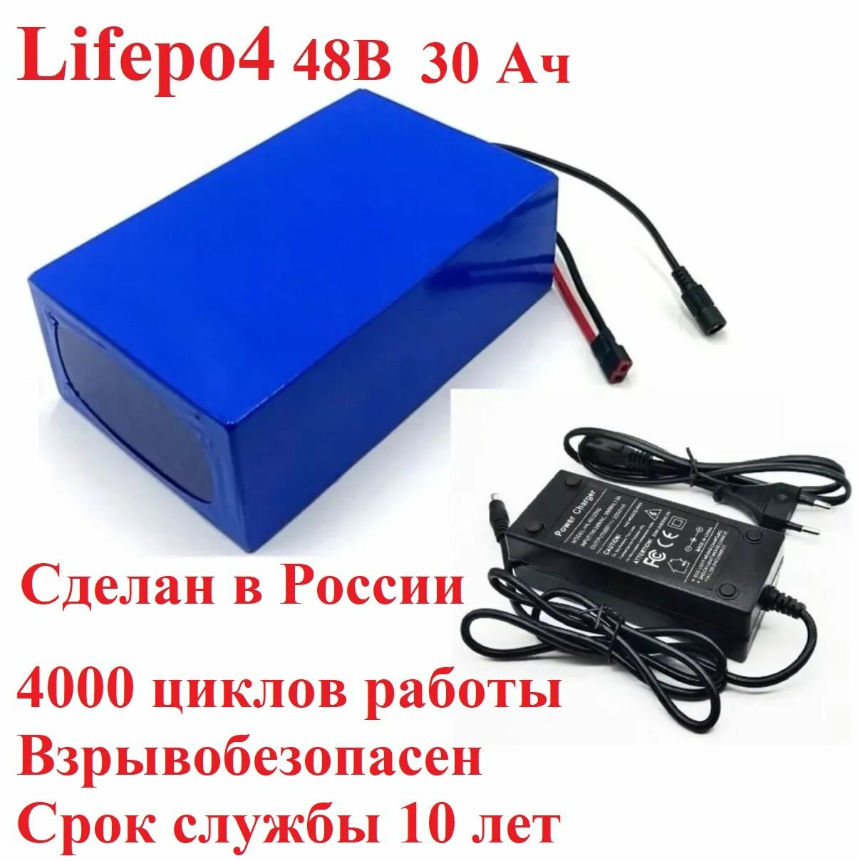 Аккумулятор 48В 30Ач LiFePO4 железо фосфат на велосипед