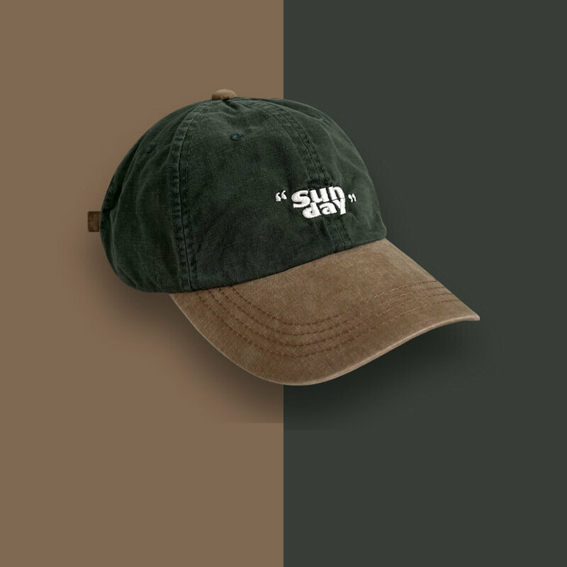 Маленькая кепка контрастного цвета с индивидуальным дизайном, модная в корейском стиле, спортивная кепка в стиле ретро, мягкая бейсболка для мужчин и женщин