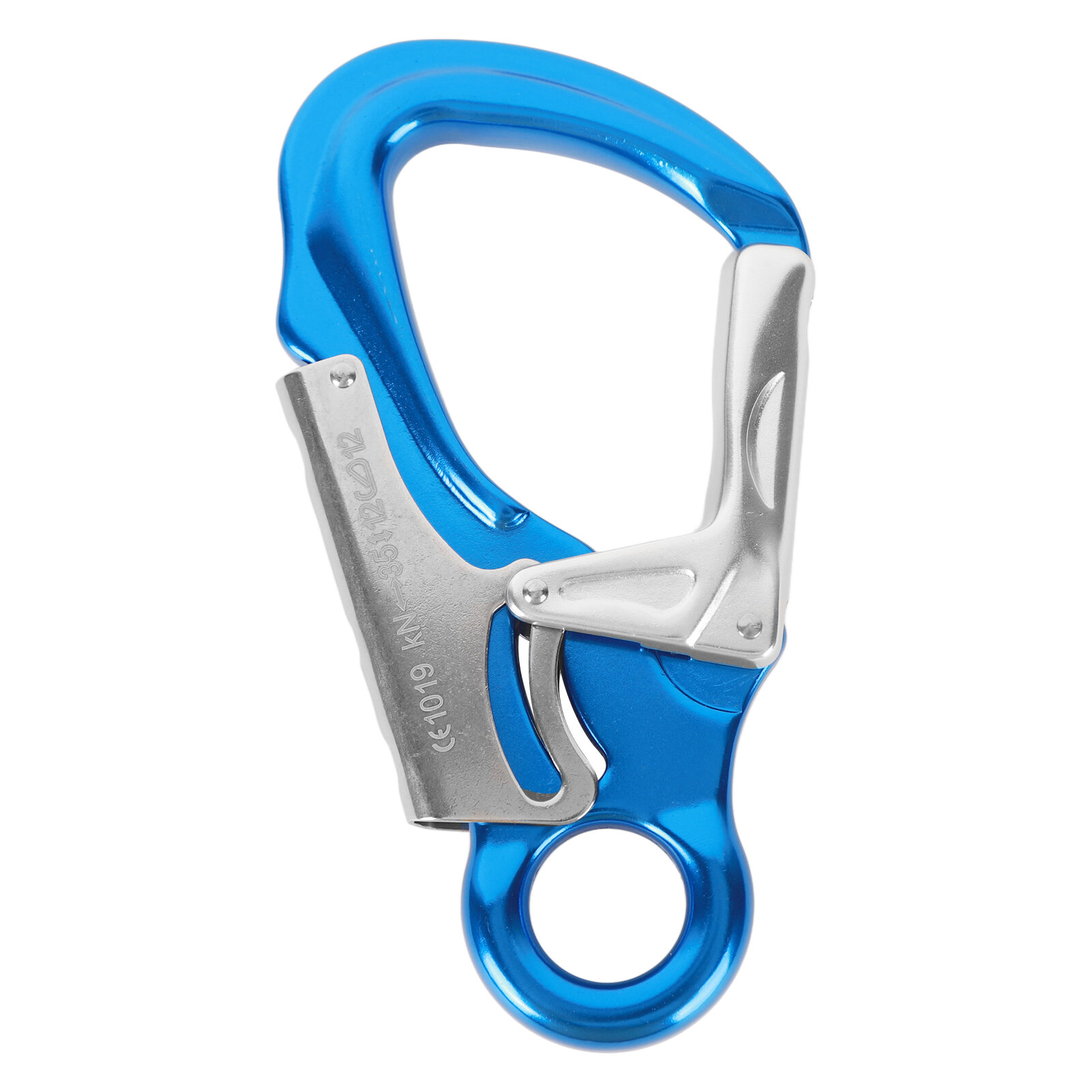 Карабины для скалолазания 35 кН, D-образные, сверхпрочные, для скалолазания, спуска по веревке, альпинизма, сапфирово-синего и серебристого цвета.