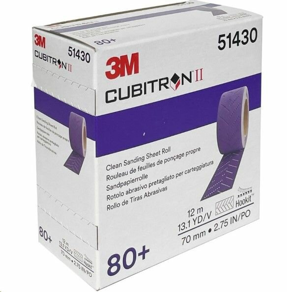 Бумага наждачная полоса -№ 80 мультипылеотводом 70*396 мм (отрывные)