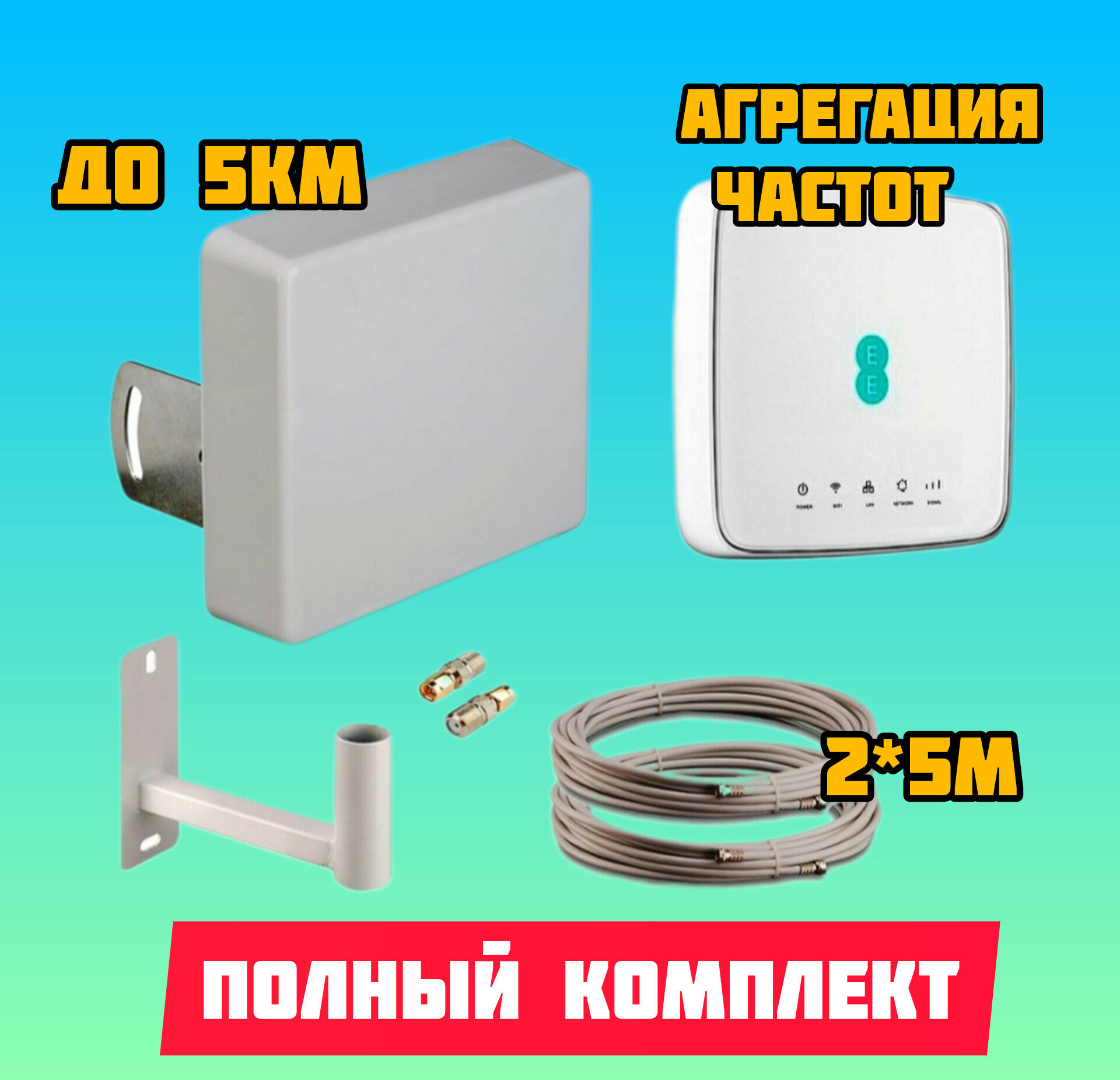 WIFI 4G комплект интернета hh70EE антенна CAT 7 (300mb)